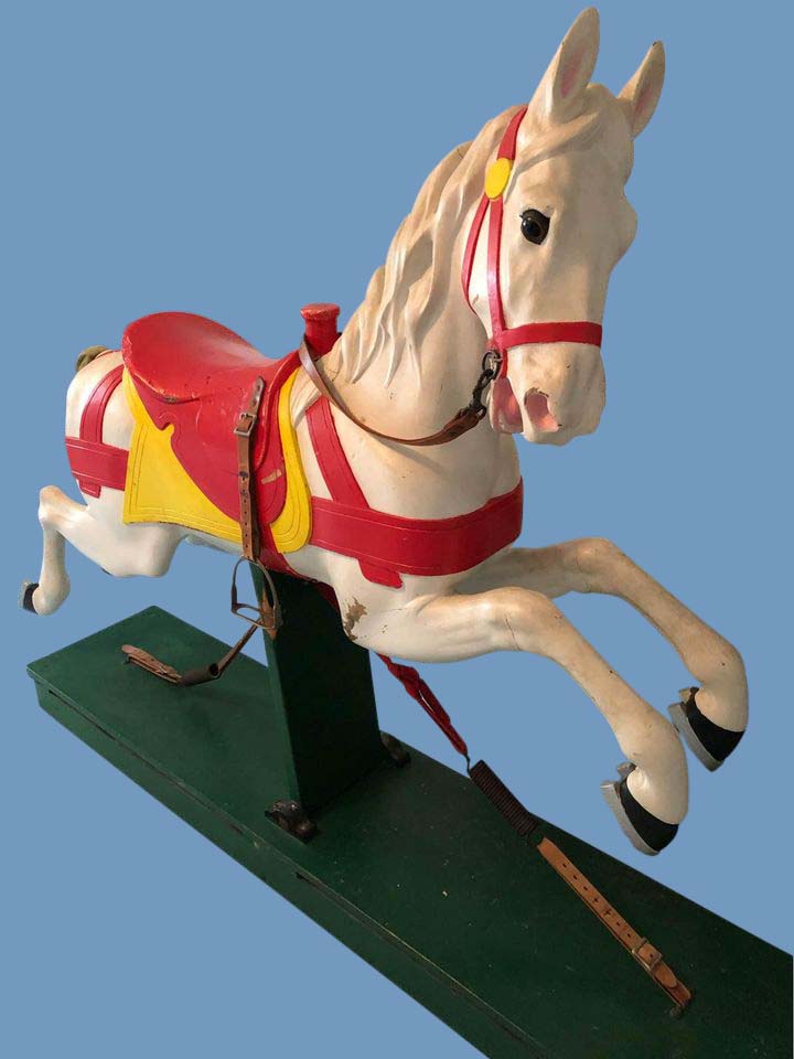 Antique Dentzel Jumper on Carousel Horse on Rocking Base [ clone ...