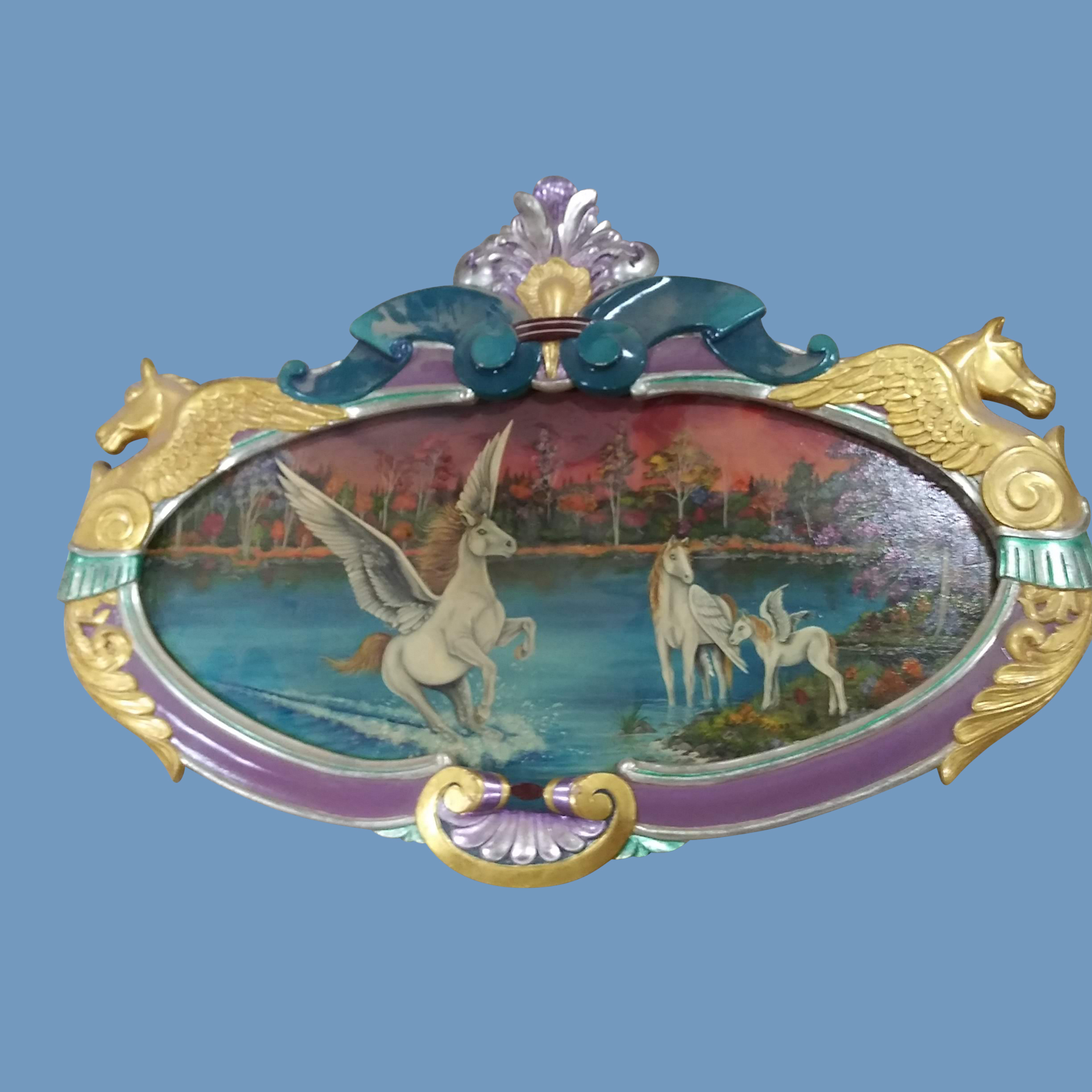 Pegasus Oval Carousel Panel > Carousel Mirrors, Panels, & Trim ...