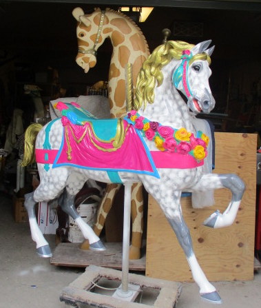 Dentzel carousel horse Stander (Arabian Stallion Horse) flowered ...