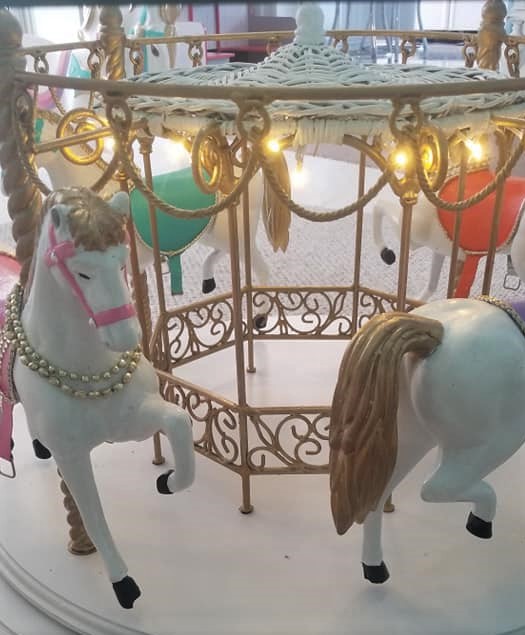 White Carousel 4 Horse Table > Carousel Tables & More > Carousel Workshop