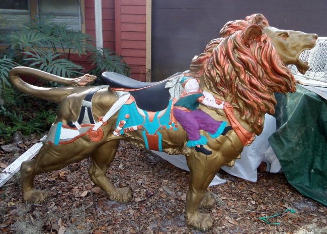 Life sized Carousel Lion Fiberglass > Carousel Animals, Menagerie ...
