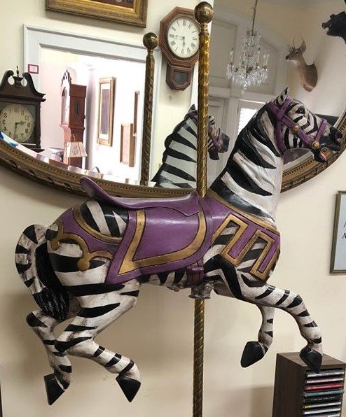 Carousel Zebra Kiddie Size Fiberglass > Kiddie Size Carousel Horses ...